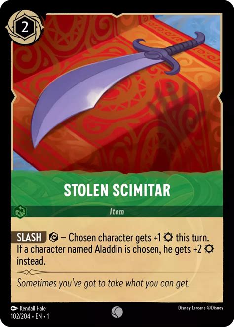 Stolen Scimitar Lorcana Wiki Fandom