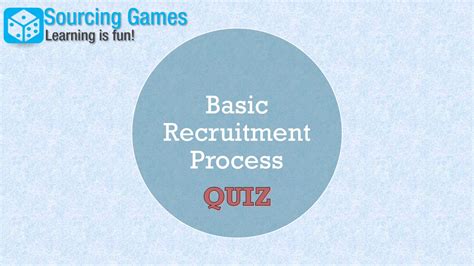 Basic Recruitment And Sourcing Process Quiz Sourcing Games