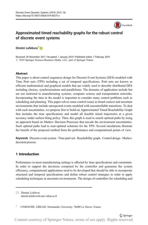 Approximated Timed Reachability Graphs For The Robust Control Of Discrete Event Systems