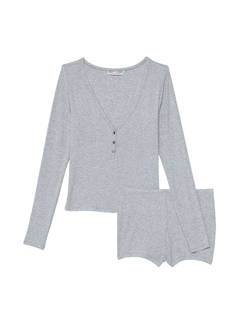 Conjunto Con Shorts De Modal Acanalado Set De Pijamas Victorias