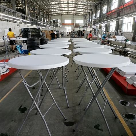 Plastic Folding Round Bar Table Cocktail Tables For Parties