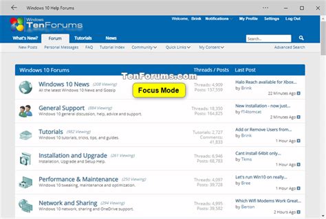 How To Enable Or Disable Focus Mode In Microsoft Edge Chromium Tutorials