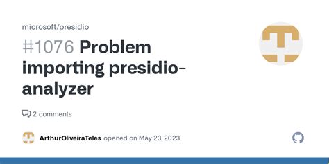 Problem Importing Presidio Analyzer Issue Microsoft Presidio
