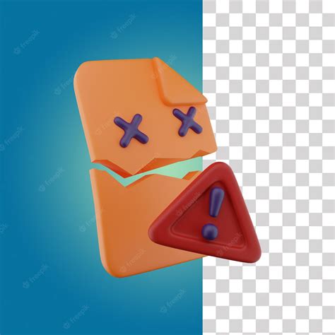 Premium Psd Corrupt File 3d Icon