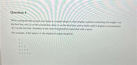 Solved Write A Program That Accepts User Input As A Single