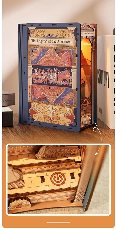 The Legend Of The Amazons Diy Book Nook Greek Art Inspired 3d Book