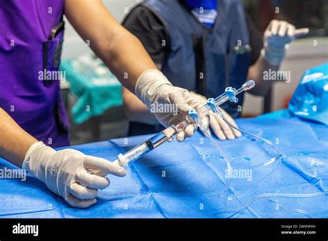 La procédure d insertion d un cathéter à double lumière dans un patient