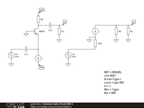 Common Gate Circuit 000 1 Circuitlab