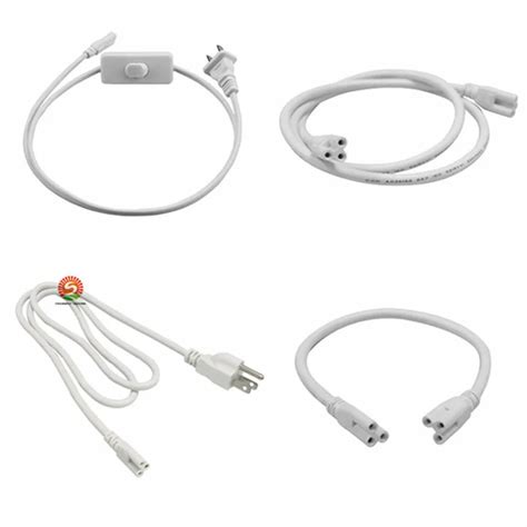T8 T5 Led Tubes Extension Cord Cable 300v 0 824mm2 4ft 5ft 6ft Power