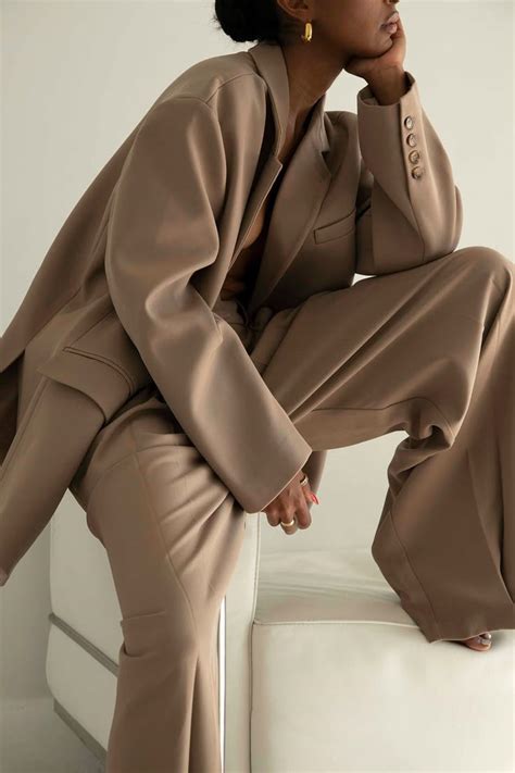 Joey Suit Trousers Macadamia Xs Oversized Blazer Trouser Suits Pants For Women