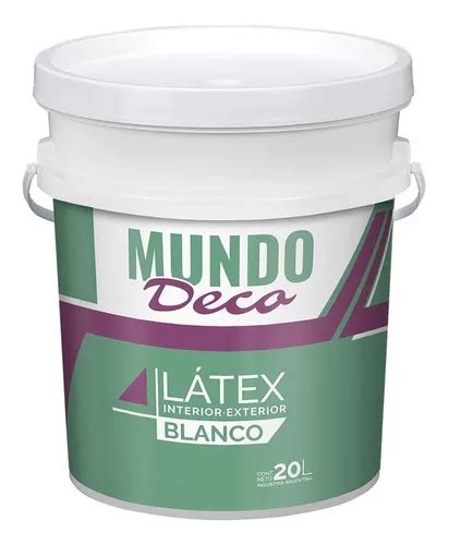 Latex Interior Exterior Blanco Mundo Deco Lts Ambito Envío gratis