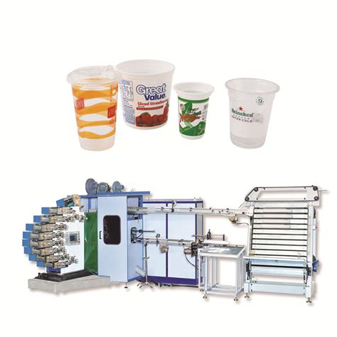9 Colors Plastic Cup Printing Machine Automatic Offset Tea Coffee Cup