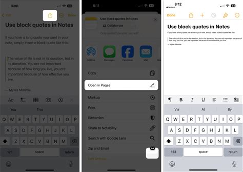 How To Use Block Quotes In Apple Notes