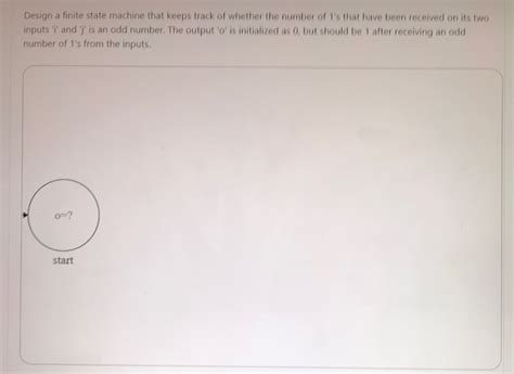 Solved Design A Finite State Machine That Keeps Track Of
