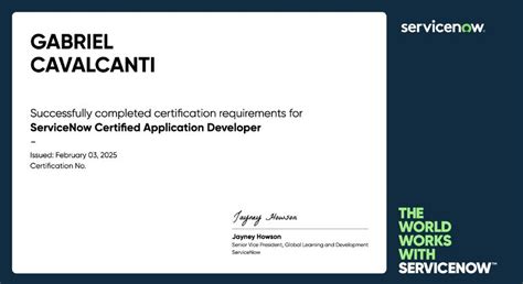 Certification Cad Servicenow Certifiedapplicationdeveloper