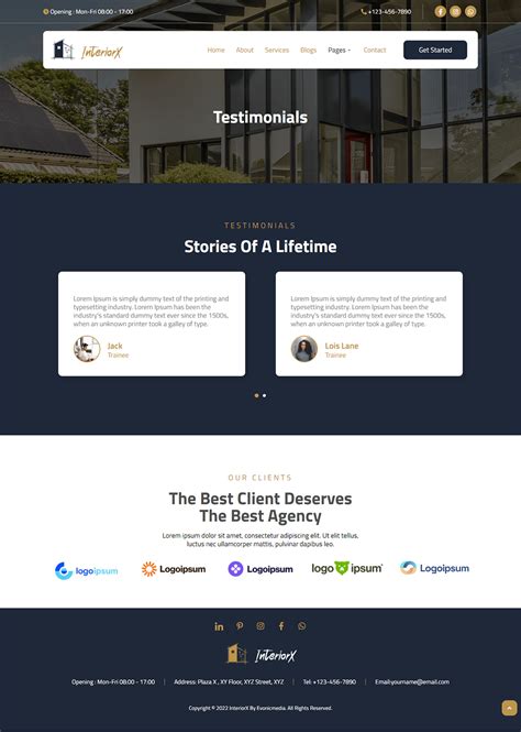 Interiorx Interior Design Elementor Template Kit Wp Template Kits Ft