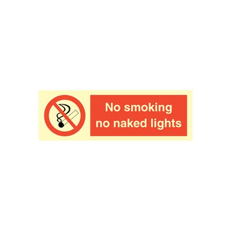 Køb Prohibition sign No smoking no naked lights hos JO Safety