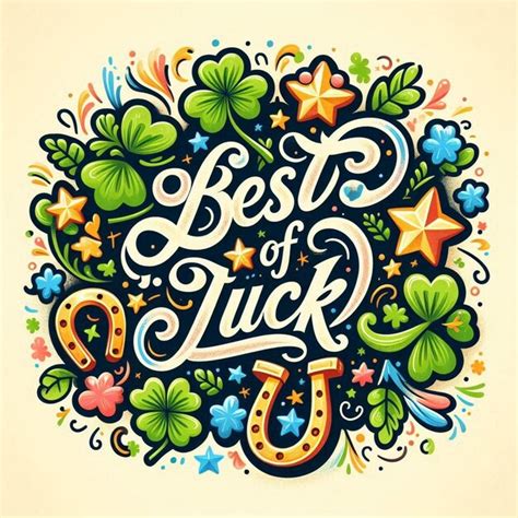 Best Of Luck Greetings Card Premium Ai Generated Image