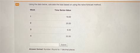 Answered 12 Using The Data Below Calculate The Bias Base