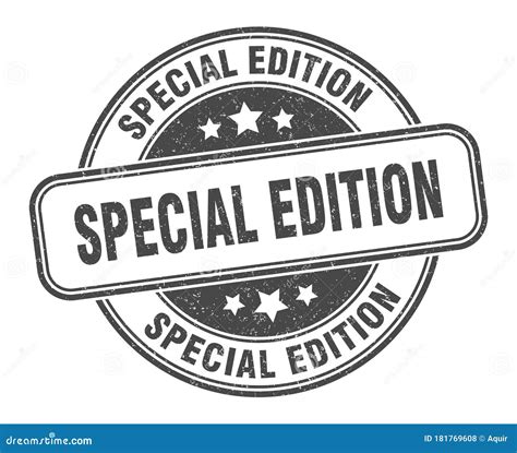 Special Edition Stamp Special Edition Round Grunge Sign Stock Vector