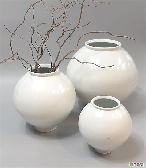 백자 달항아리 25cm 묘목 조경 인테리어 심폴