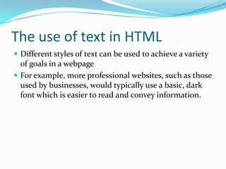 Styling Text Using Css PPT