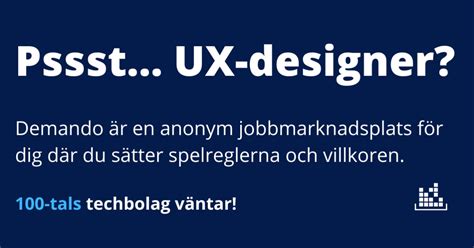 Demando On Linkedin Demando Bli Matchad Med Techjobb På Dina Villkor