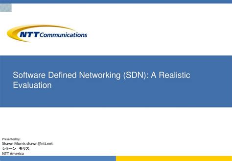 PPT Software Defined Networking SDN A Realistic Evaluation PowerPoint Presentation ID