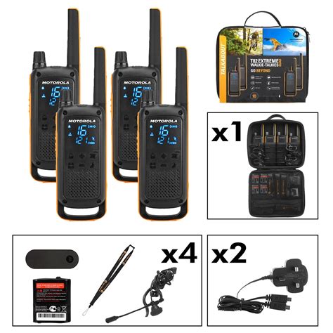 Motorola TALKABOUT T82 Extreme Quad Two Way Radios - liGo.co.uk