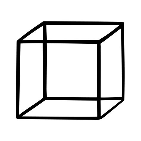 Cube Geometric Shape Doodle Icon 22063200 Vector Art At Vecteezy