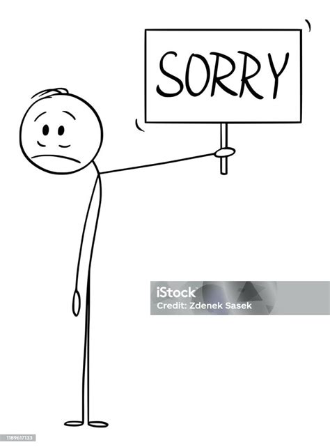 Vector Cartoon Illustration Of Frustrated Or Sad Man Or Businessman