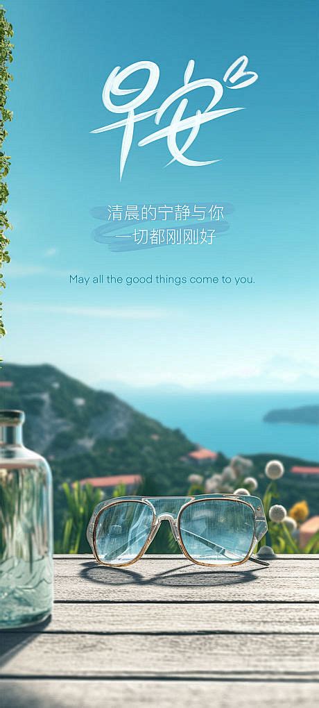 早安日签文案海报 源文件分享 ywjfx cn
