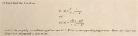 Consider The Following Second Order Linear Operator 82 With Notice