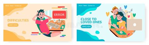 Front End Landing Page Design Website Banner Vector Template