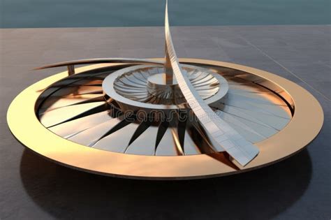 Sundial With A Unique Futuristic Design Stock Illustration