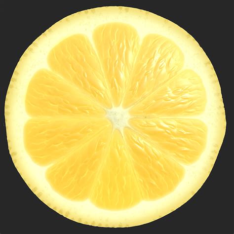 Lemon Slice Cross Section Free Pbr Texturecan