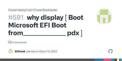 Why Display Boot Microsoft EFI Boot From Pdx