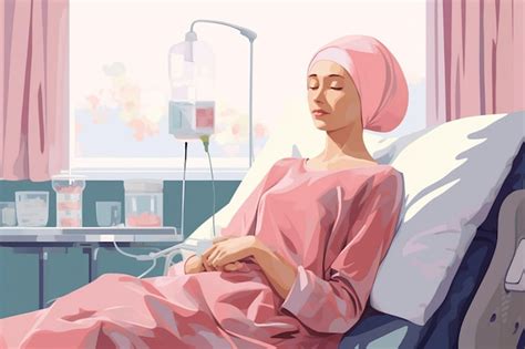 Premium Ai Image Flat Design Chemotherapy Illustration Women