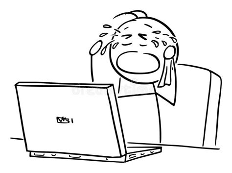 Crying Computer Stock Illustrations 1 374 Crying Computer Stock