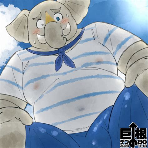 Rule 34 Anthro Belly Big Dick Day Blue Eyes Blush Bulge Clothing