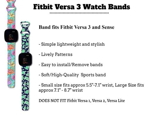 Fitbit Versa Watch Band Versa Watch Band Floral Fitbit Etsy