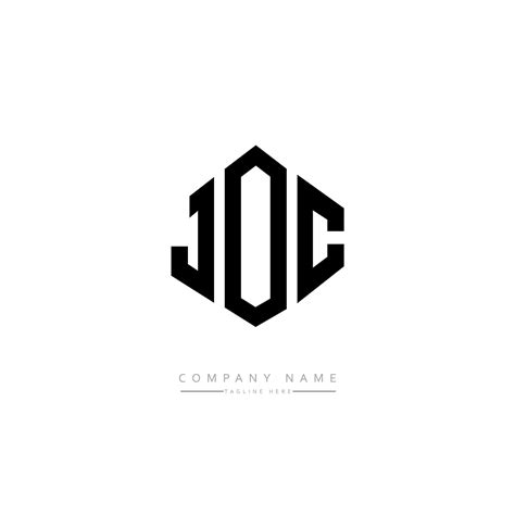 JOC letter logo design with polygon shape. JOC polygon and cube shape ...