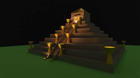 Myan Pyramid At Night Show Gamedev Tv