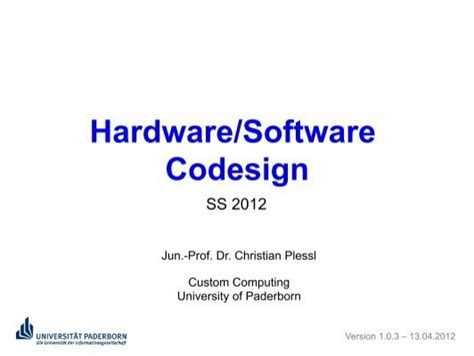Hardware Software Codesign