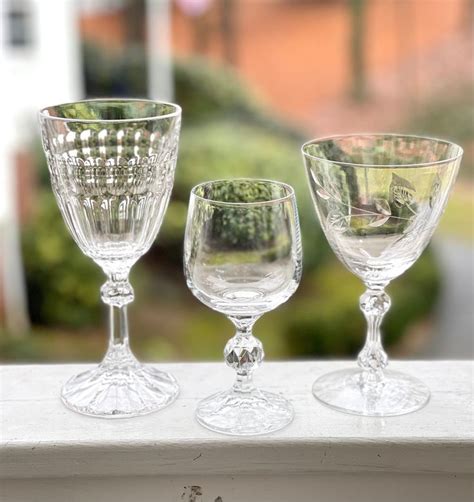 Set6 Mismatched Vintage Wine Glassesvintage Water Gobletsvintage Cocktailboho Wedding