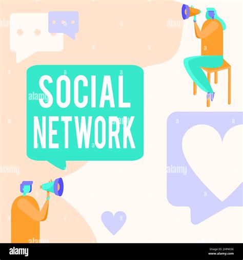 Writing Displaying Text Social Network Business Concept A Framework Of Individual Linked By