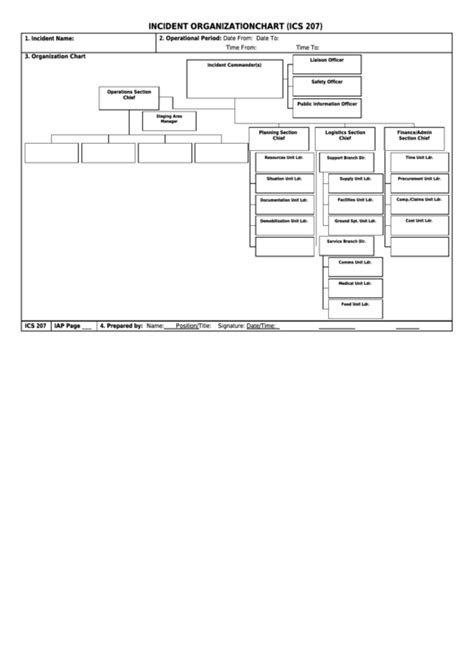 Ics Organizational Chart Fillable Printable Pdf Forms Handypdf The
