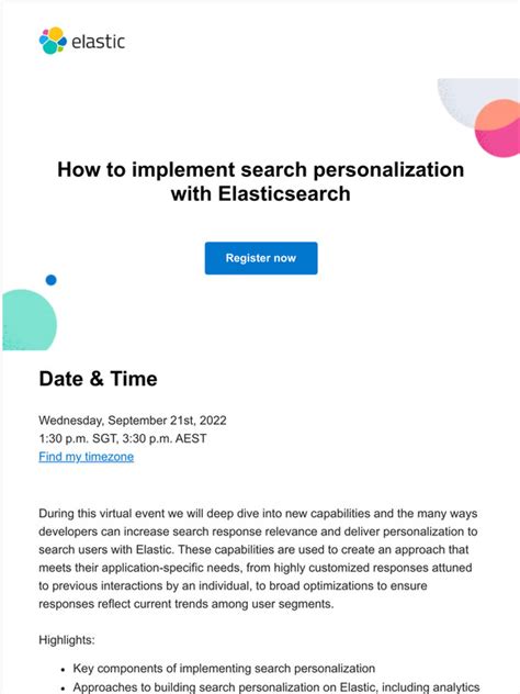 elastic [virtual event] how to implement search personalization with
