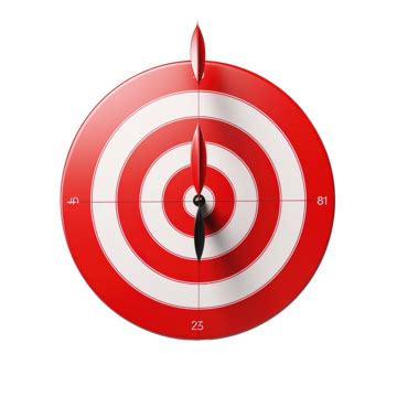 3d Illustration Of Dart Bullseye Target 3d Target Bullseye PNG