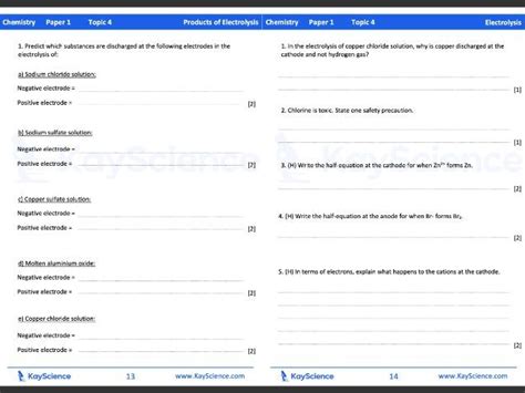 C1 C10 Chemistry Gcse Exam Practice Booklet Bundle Exam Questions And Mark Schemes Aqa